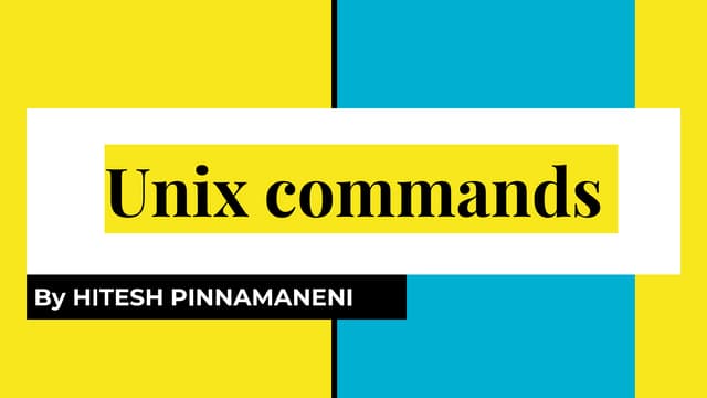 Unix Operating System Commands Ppt 3055