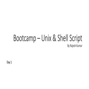 Unix Shell Script 2 Days Session Pptx
