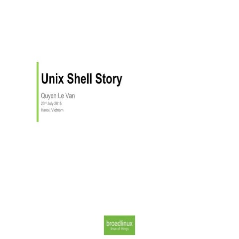 Unix Shell Story Pptx Operating Systems Computer Software And 2661