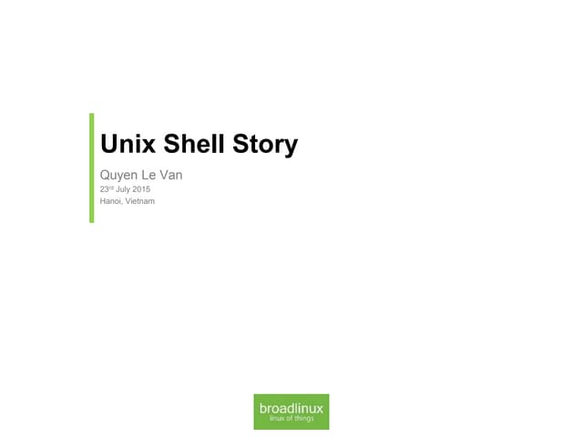 Unix Shell Story Pptx Operating Systems Computer Software And 2661
