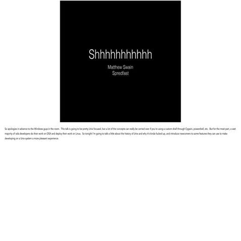 Unix Shell Tricks For Rails Developers Ppt 