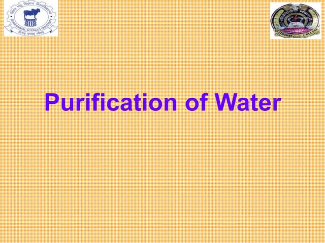 SMALL SCALE PURIFICATION OF WATER.pptx