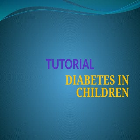 DIABETES INTRODUCTION AND MANAGEMENT FOR PUBLIC | PPTX