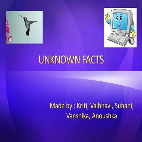 Unknown facts | PPTX
