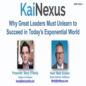Why Great Leaders Must Unlearn to Succeed in Today’s Exponential World | PPT