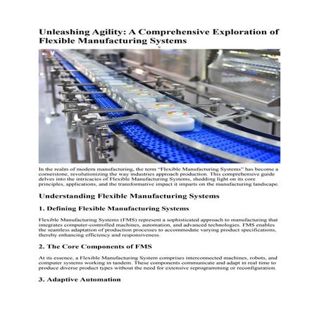 Flexible Manufacturing Systems: Benefits, Core Components and Applications | Enterprise Wired | PDF