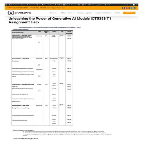 ICT5358 Assignment Help: Unlocking Generative AI Models with Expert Assistance | PDF