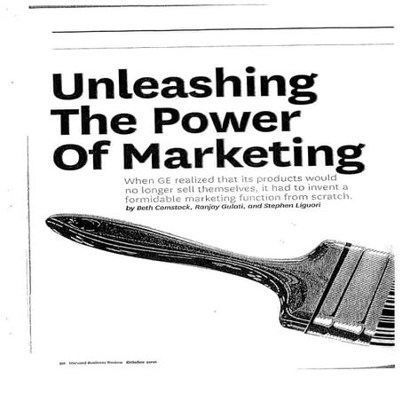 Unleashing the power of marketing | PDF