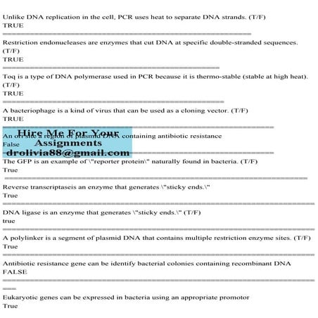 Biology PROBLEM SET #2 Part I To study the control of ge | DOCX