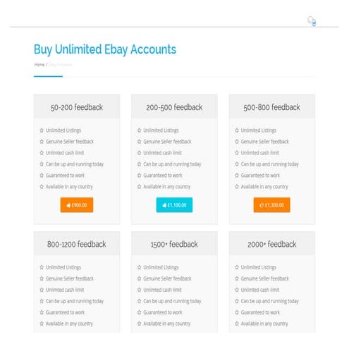 Unlimited ebay accounts | PDF