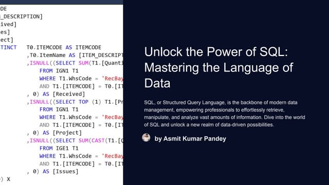 Unlock-Your-Power-in-SQL-Mastering-the-Language-of-Data | PPT Unlock-Your-Power-in-SQL-Mastering-the-Language-of-Data | PPT