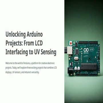 Unlocking Arduino Projects From Lcd Interfacing To Uv Sensingpptx 