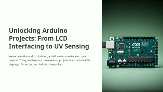 Unlocking Arduino Projects From Lcd Interfacing To Uv Sensingpptx