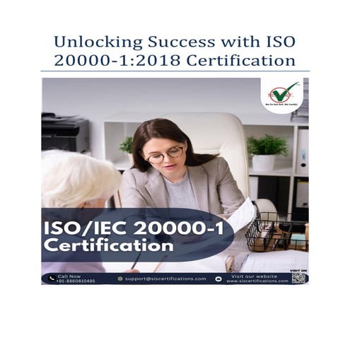 Unlocking Success with ISO 20000-1:2018 Certification | PDF