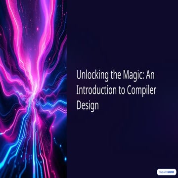 Compiler Design introduction and importance | PPTX