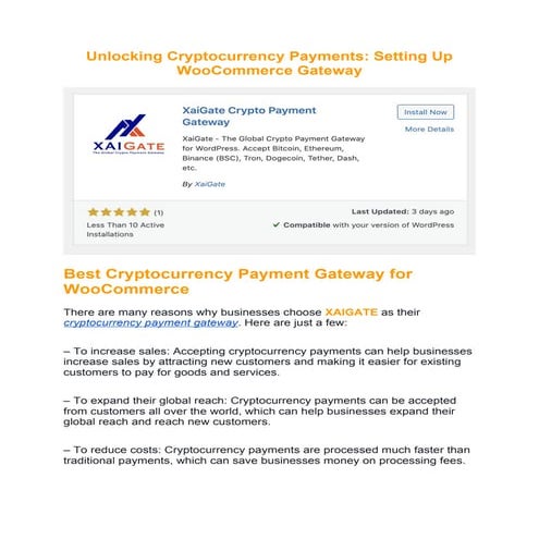 Unlocking Cryptocurrency Payments_ Setting Up WooCommerce Gateway | PDF