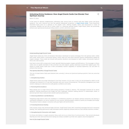 Unlocking Divine Guidance : How Angel Oracle Cards Can Elevate Your ...