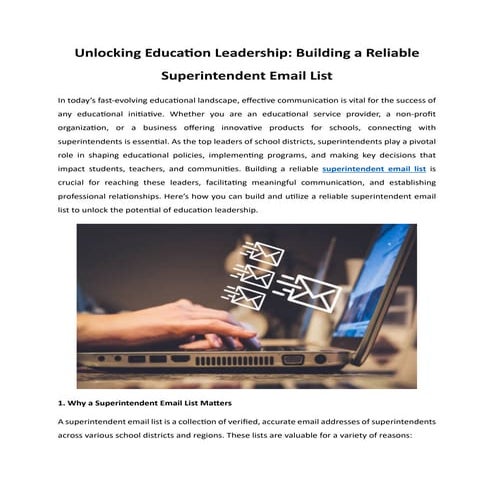 Unlocking Education Leadership_Building a Reliable Superintendent Email ...