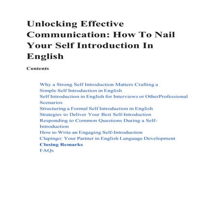 Unlocking Effective Communication_ How To Nail Your Self Introduction ...