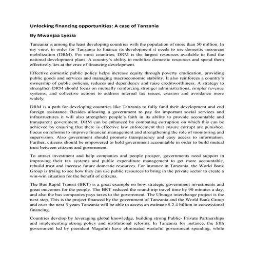 Unlocking financing opportunities | PDF