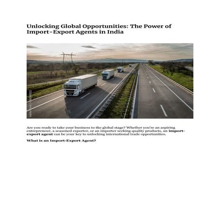 Import Export Agent in India- Rexxport.pptx