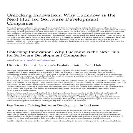 Unlocking Innovation_ Why Lucknow is the Next Hub for Software Development_Companies.pptx