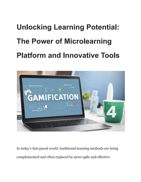 Unlocking Learning Potential The Power Of Microlearning Platform And