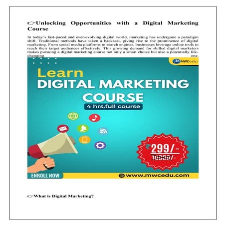 Master Digital Marketing: Online Course. | DOCX