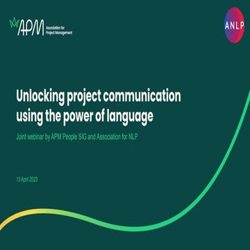 Unlocking project communication using the power of language webinar, 13 April 2023 | PDF ...