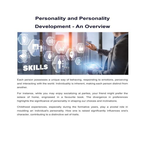 Personality and Personality Development - An Overview - MindSage ...
