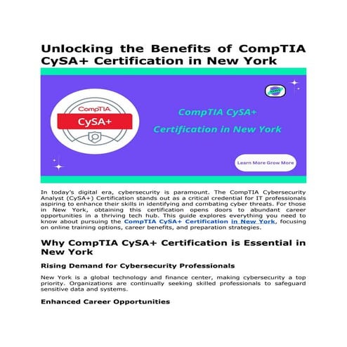 CompTIA CySA+ certification (CS0-003) changes: Everything you need to know | PPTX