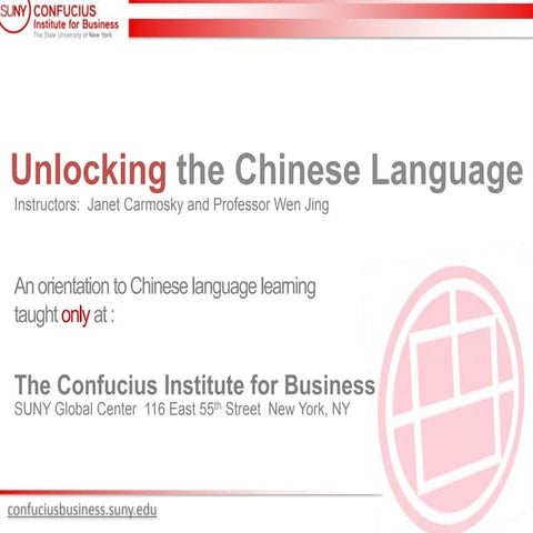 Unlocking the Chinese Language - sneak peek | PPTX | Business Administration | Business
