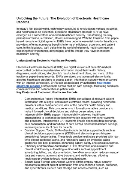 EHR and Knowledge ManagementEHR systems in all sizes of health s | PDF