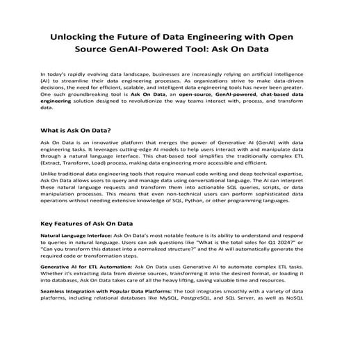 Ask On Data Open Source GenAI-Powered Chat-Based Data Engineering Tool.docx