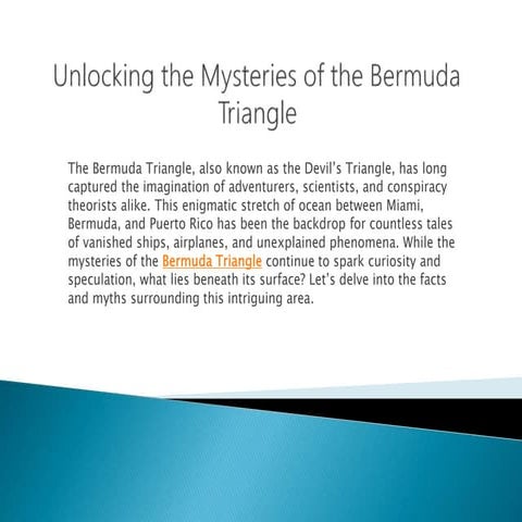 Unlocking the Mysteries of the Bermuda Triangle | PPTX