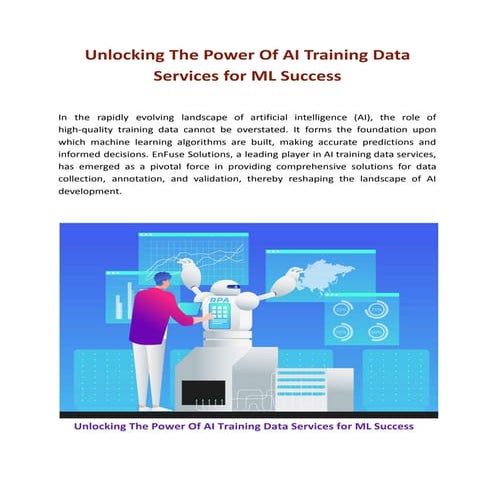 Unlocking The Power Of AI Training Data Services for ML Success | PDF ...