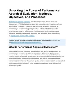 Performance Appraisal | PPT