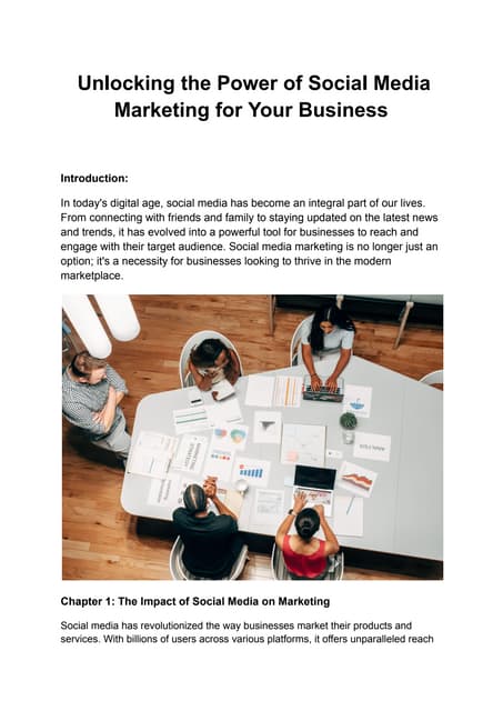Impact of Social Media on Business Marketing | PDF