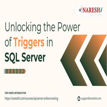 Unlocking the Power of Triggers in SQL Server | PDF | Databases | Computer Software and Applications