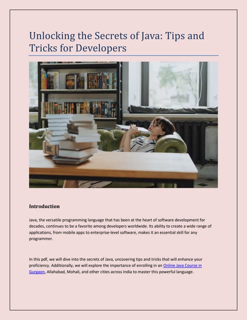 The best java Programming training institute | PPT The best java Programming training institute | PPT