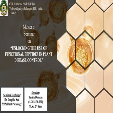 Unlocking the use OF Functional peptides IN PLANT DISEASE control.pptx