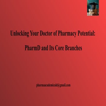 Unlocking Your Doctor of Pharmacy Potential: PharmD and Its Core ...