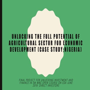 Structure of the Nigerian Economy: Agricultural Sector | PPTX