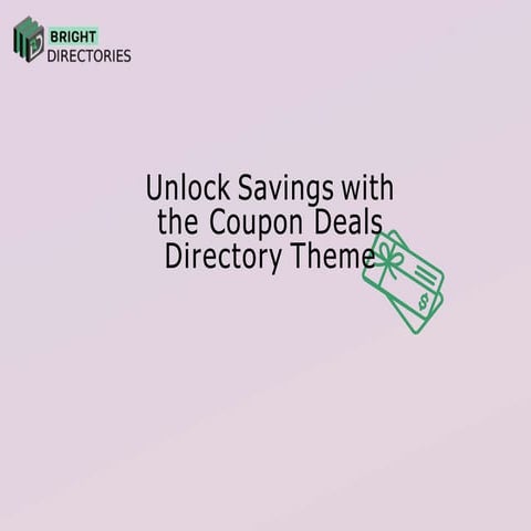 Unlock Savings with the Coupon Deals Directory Theme | PPT
