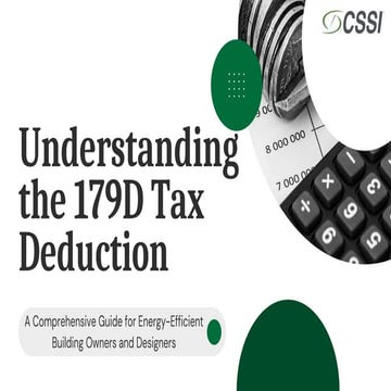 CSSI: Simplifying 179D Tax Benefits for Property Owners | PPT