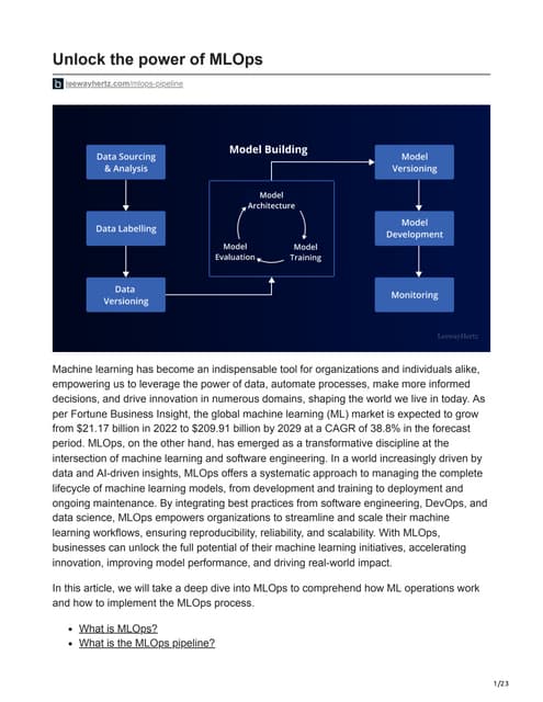 How to Build an MLOps Pipeline - SoluLab | PDF