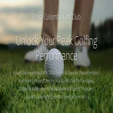 Unlock Your Peak Golfing Performance | PPTX
