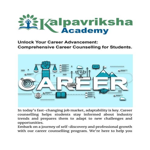 Unlock Your Career Advancement: Comprehensive Career Counselling for ...