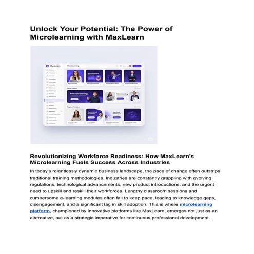 Unlock Your Potential The Power Of Microlearning With Maxlearnpdf
