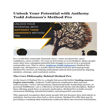 Anthony Todd Johnson’s Approach to Balancing Innovation with Integrity ...